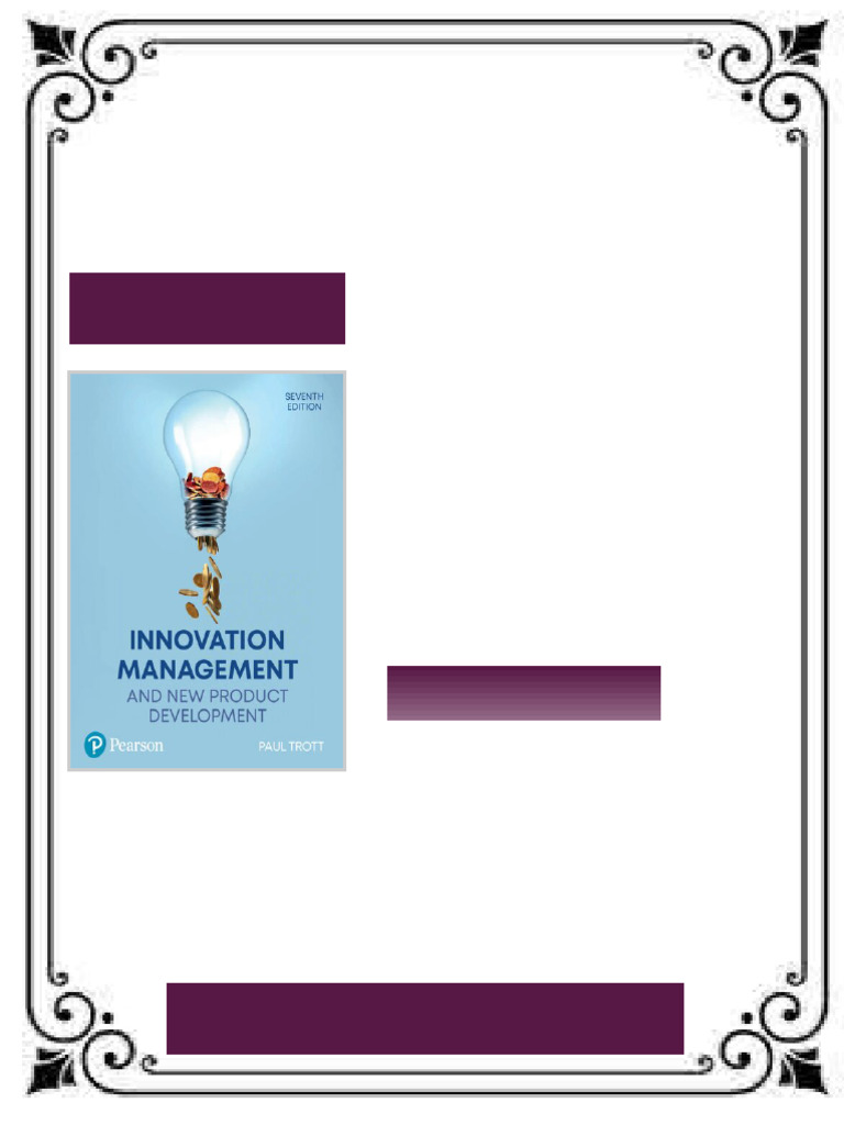 Innovation Management and New Product Development 7th Edition Paul ...