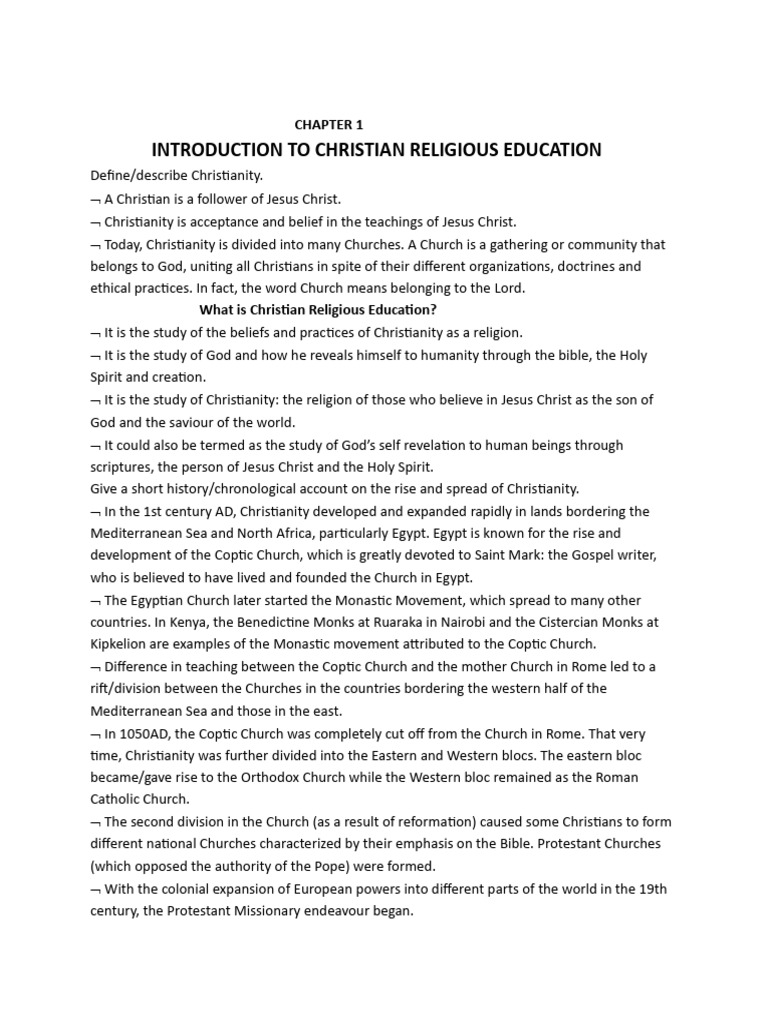 Introduction to Christian Education | PDF | Abraham | Covenant (Biblical)