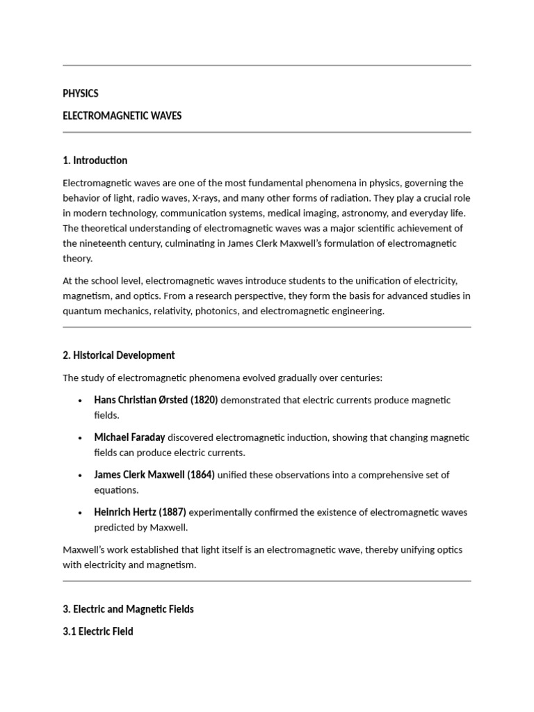 Physics | PDF | Electromagnetic Radiation | Waves