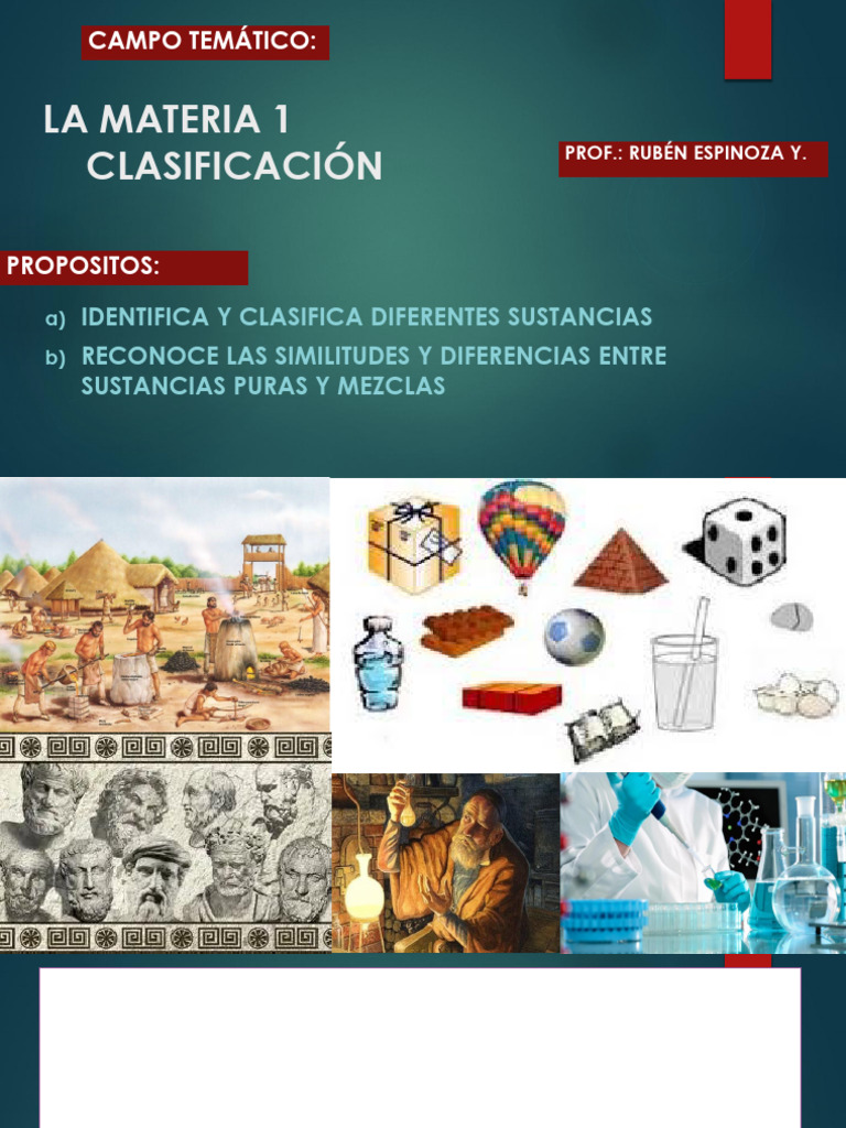 Clasificación de Materia: Sustancias y Mezclas | PDF | Mezcla ...