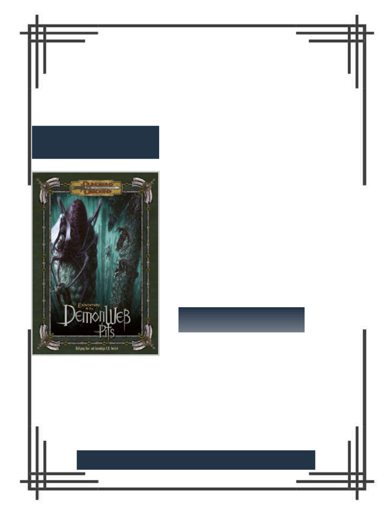 Expedition to the Demonweb Pits Dungeons Dragons d20 3 5 Fantasy ...