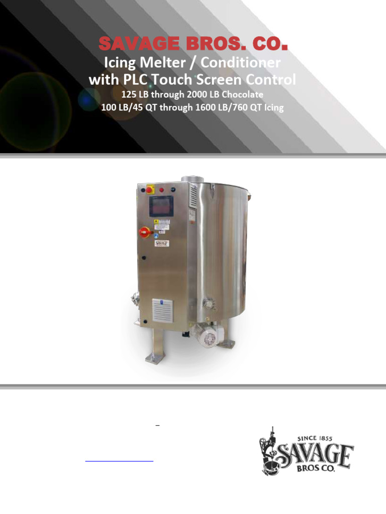 Chocolate Melter 100 LB to1600 LB - 45 QT- 760 QT | PDF | Tap (Valve ...
