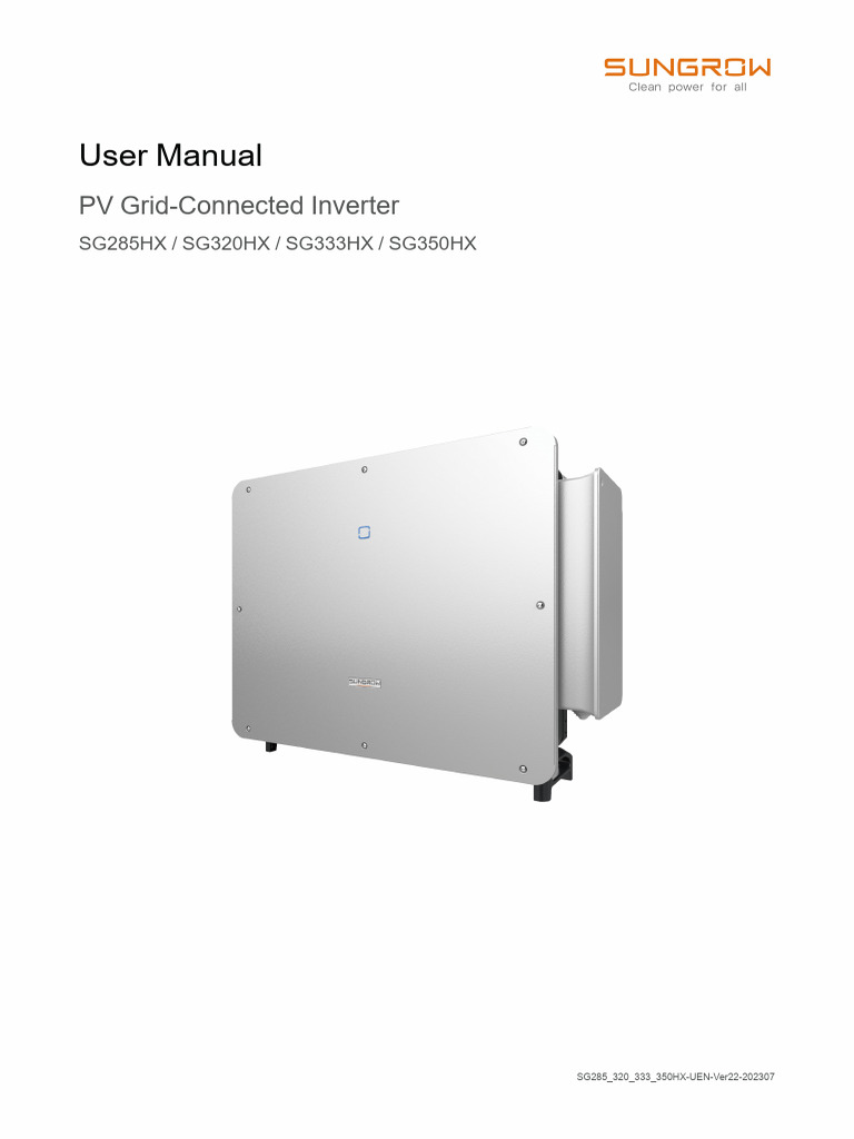 EN_UM_SG285_320_333_350HX_User_Manual | PDF | Power Inverter ...