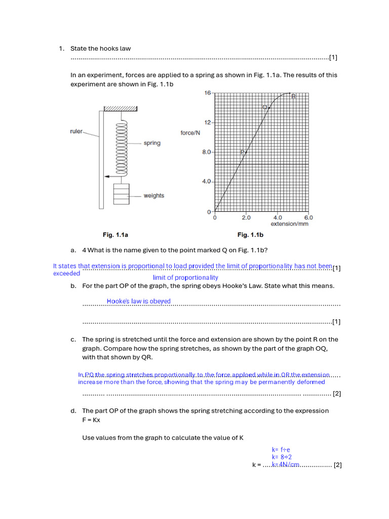 hookes law2 | PDF | Mathematical Relations | Discrete Mathematics