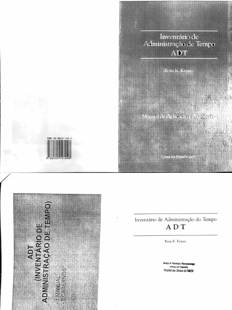 Inventário de Administração do Tempo ADT | PDF | Tempo | Bibliografia