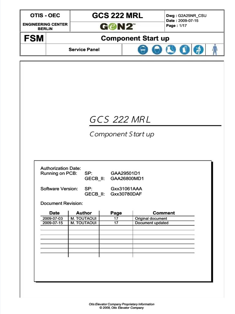 OTIS OEC Engineering Center Berlin GEN2 GCS 222 MRL Componint Start Up ...