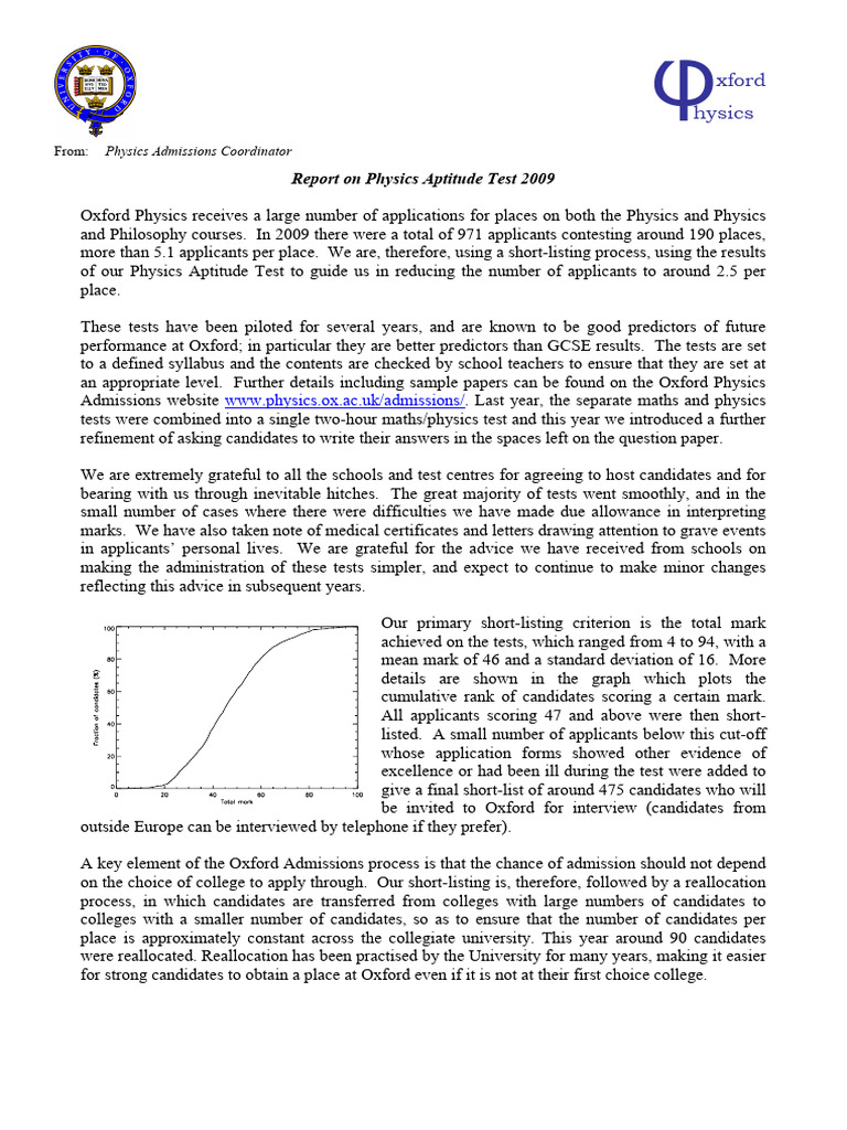 pat-2009-report | PDF | University Of Oxford | University And College ...