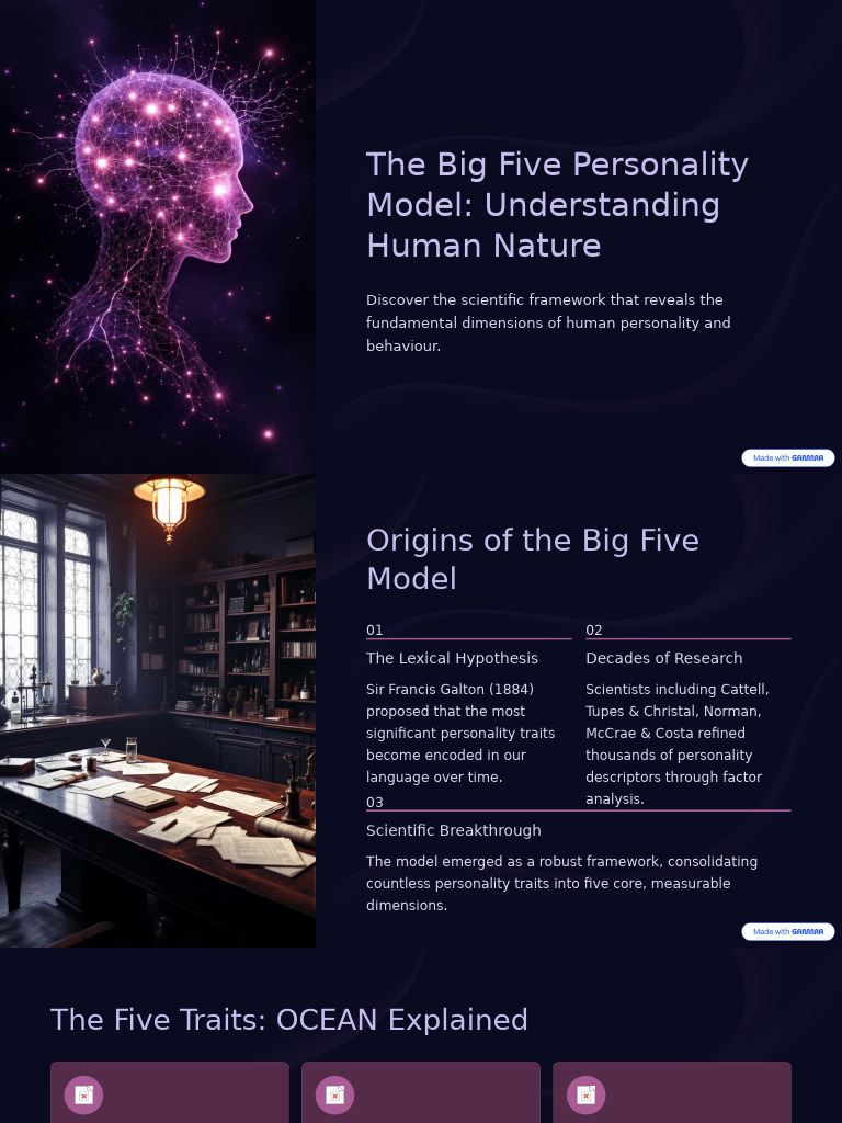 The Big Five Personality Model Understanding Human Nature | PDF ...