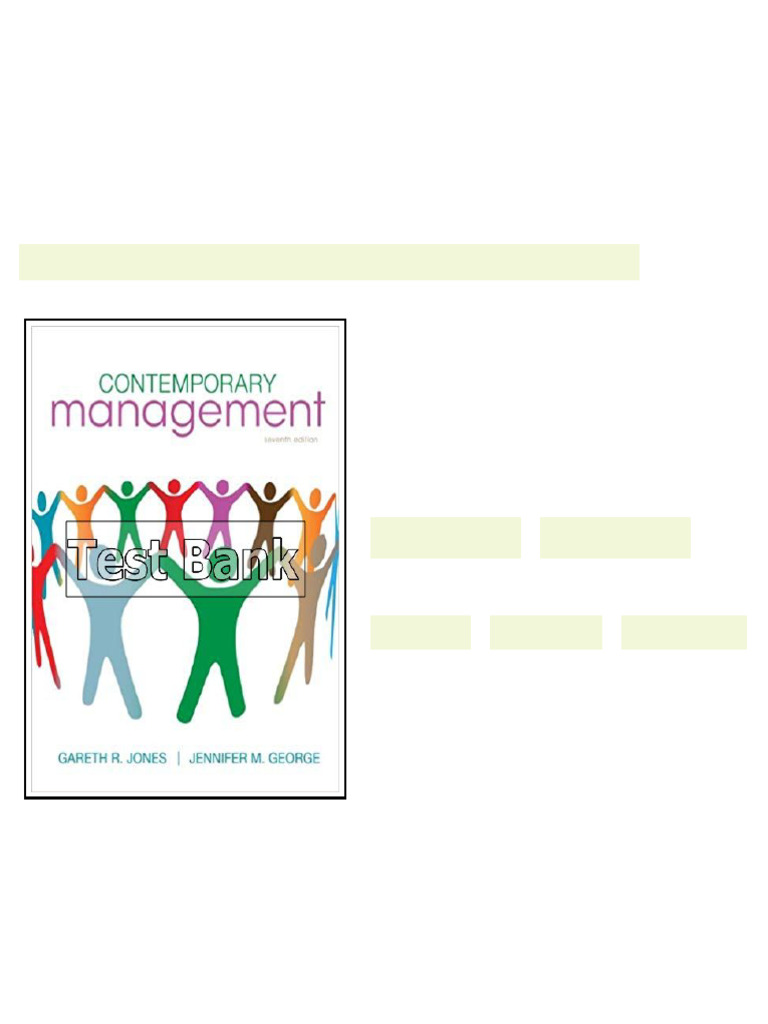 Contemporary Management 7th Edition Jones Test Bank available full ...