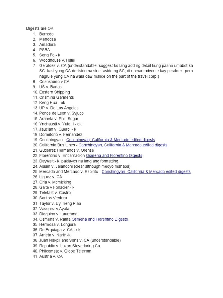 Required Oblicon Cases | PDF