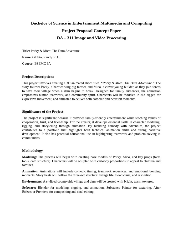 Bachelor of Science in Entertainment Multimedia and Computing | PDF ...