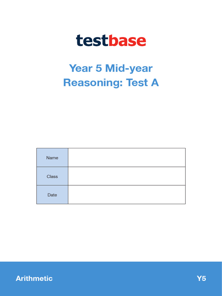 Year 5 Arithmetic Reasoning Test A | PDF