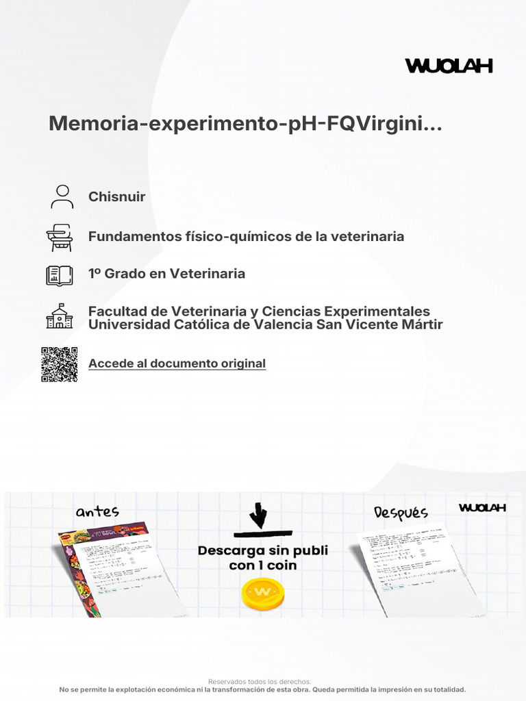 Wuolah Free Memoria Experimento PH FQVirginia BlascoGonzalo RocaInes ...