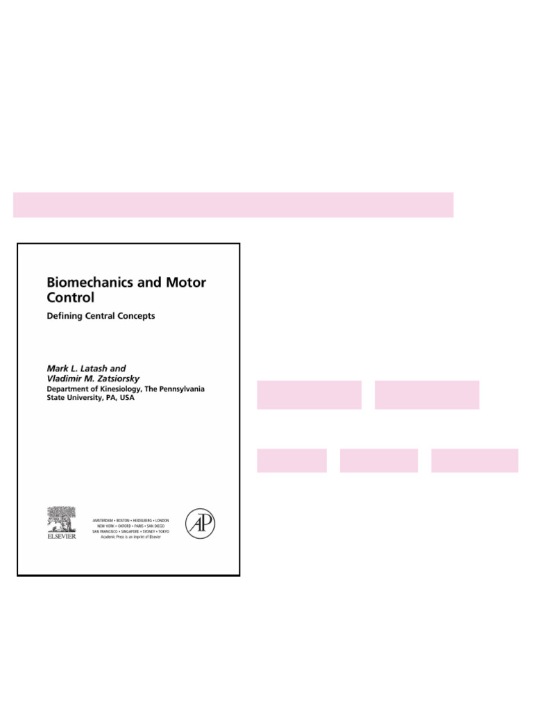 Biomechanics and motor control defining central concepts Full Access | PDF