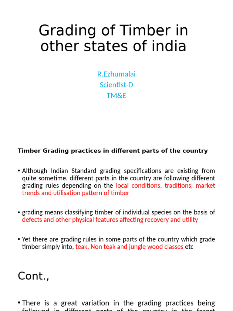 Timber Grading Practices in India | PDF | Lumber | Length