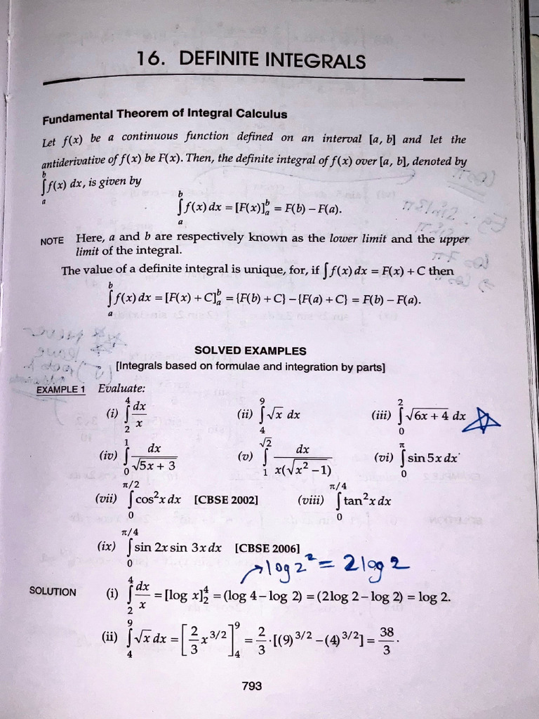 Definite Integrals | PDF