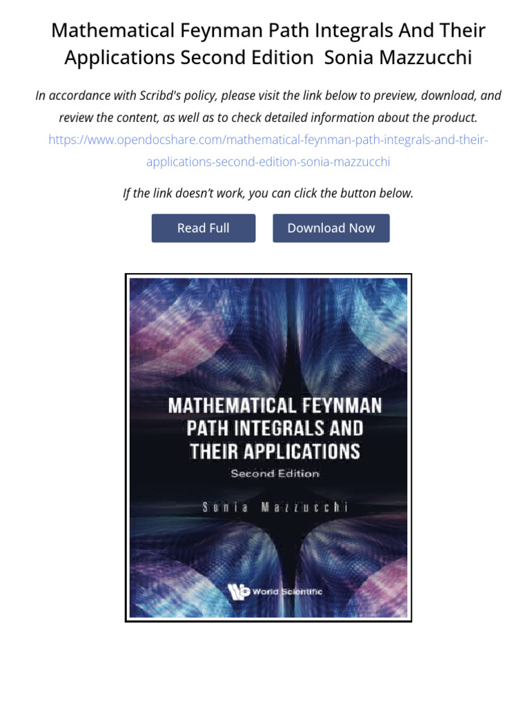 Mathematical Feynman Path Integrals And Their Applications second ...