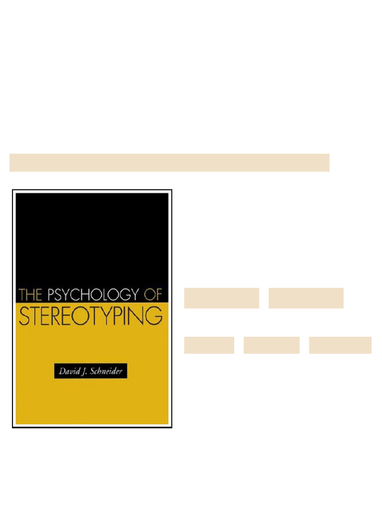 (Ebook) The Psychology of Stereotyping (Distinguished Contributions In ...