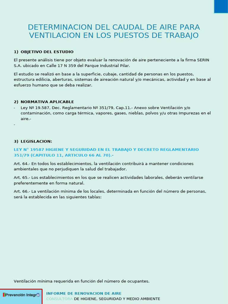 INFORME RENOVACION DE AIRE SERIN NOV 2024 | PDF | Ventilación ...