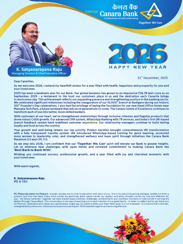 MD Letter - New Year Wishes | PDF