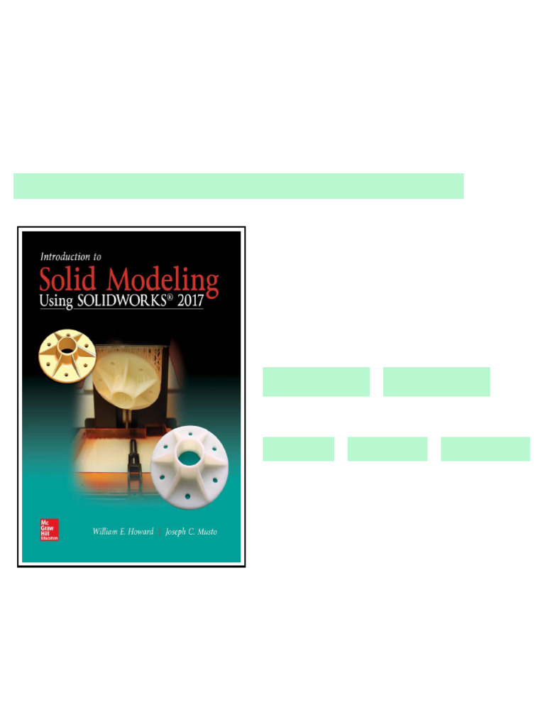 Introduction to Solid Modeling Using SOLIDWORKS(r) 2017 digital download | PDF