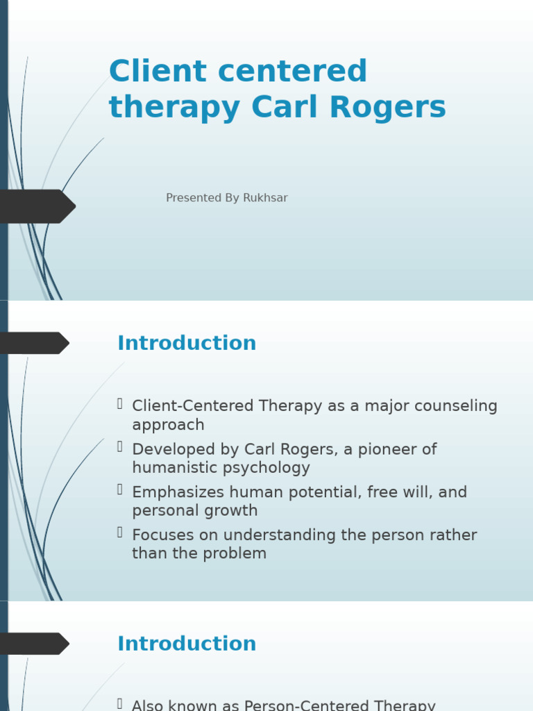 Client centered therapy Carl Rogers | PDF | Psychotherapy | Humanistic ...