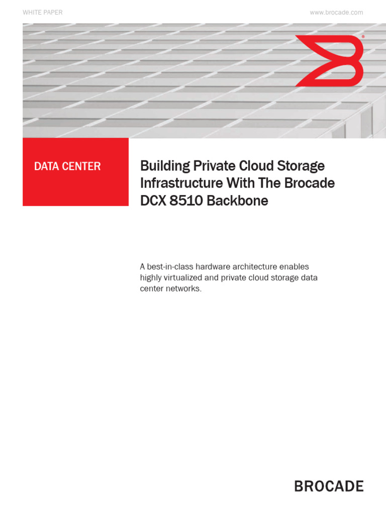 Brocade DCX 8510: Private Cloud Storage Solutions | PDF | Computer ...