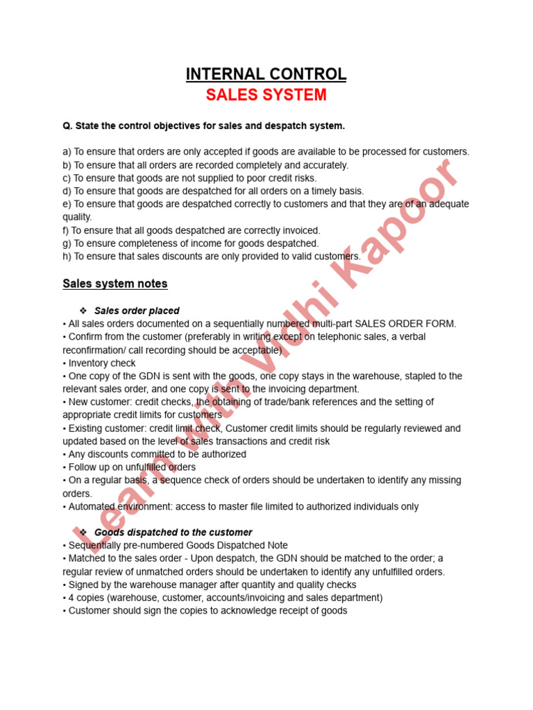 Internal Control Systems | PDF | Invoice | Accounts Payable