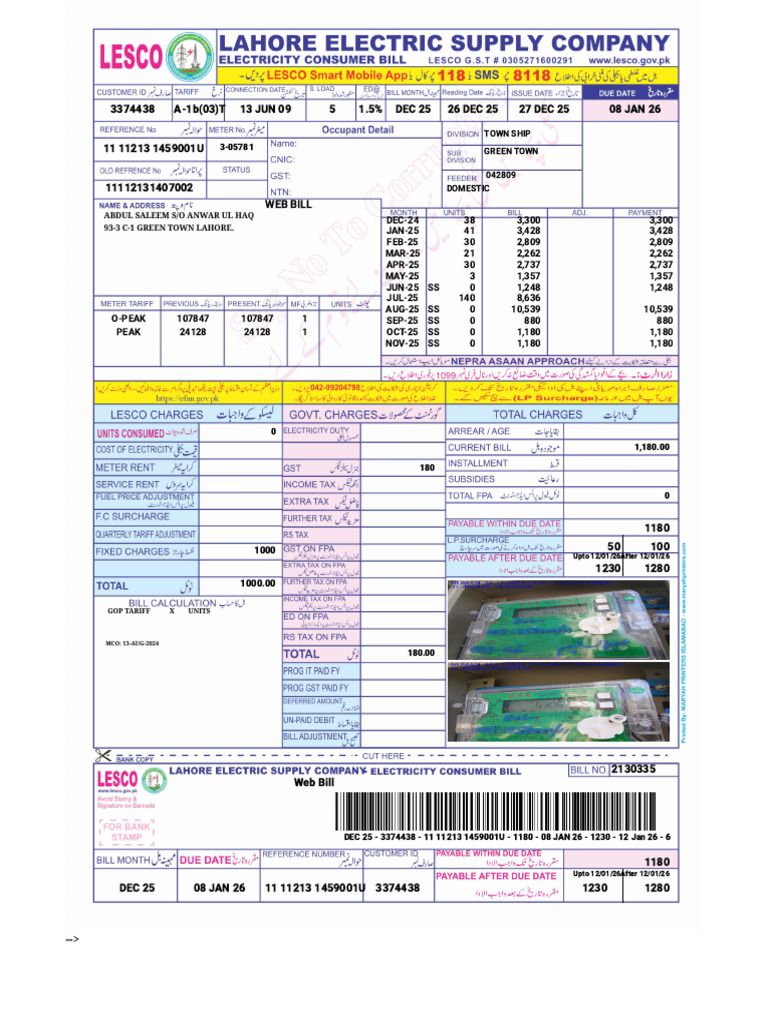 Green Meter Bill Township | PDF