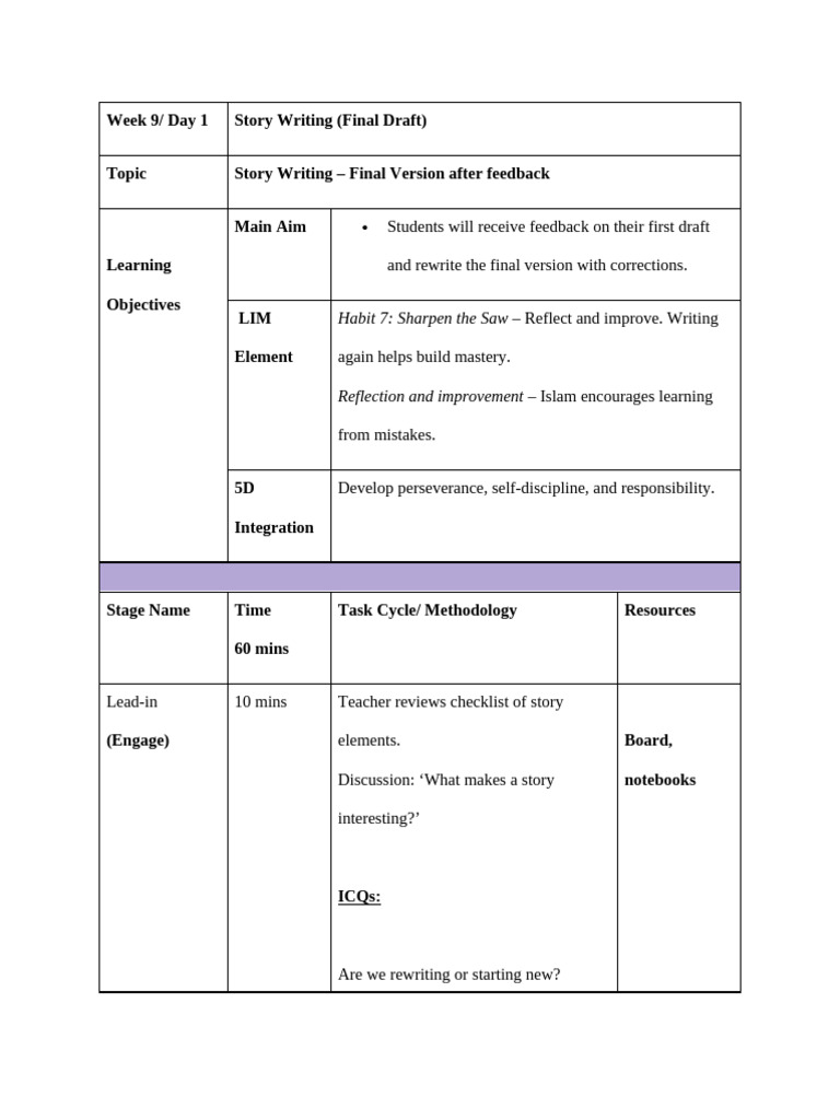Sample Lesson Plan for Grade 5, Week2. | PDF | Speed Reading | Reading Comprehension