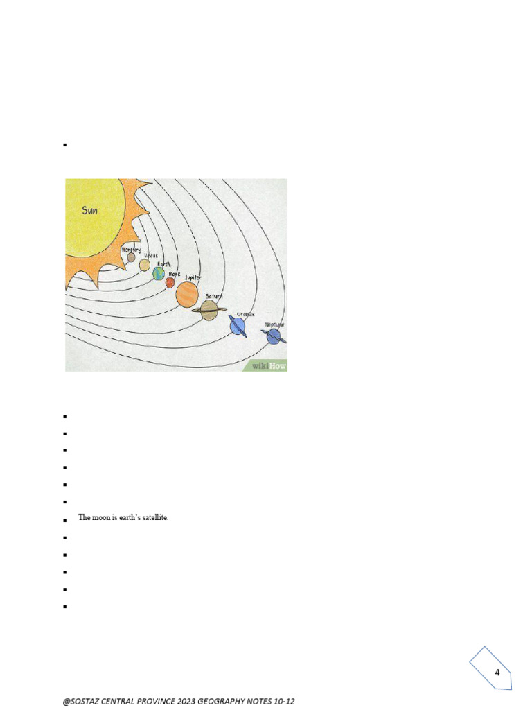 Solar System and Earth's Geography Notes | PDF | Latitude | Equator