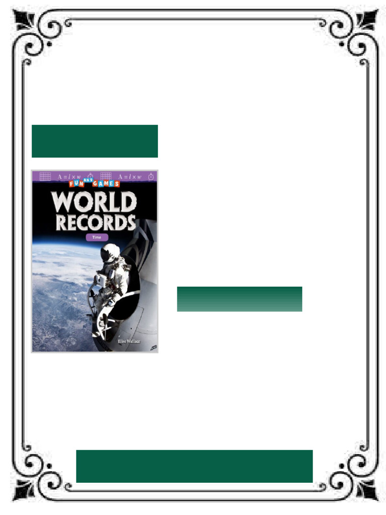 Fun and Games World Records Time Elise Wallace eBook enhanced clarity ...