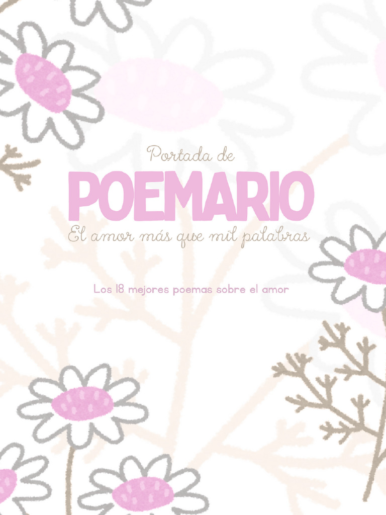 Pink Cute Simple Love Poetry Pages A4 Document | PDF