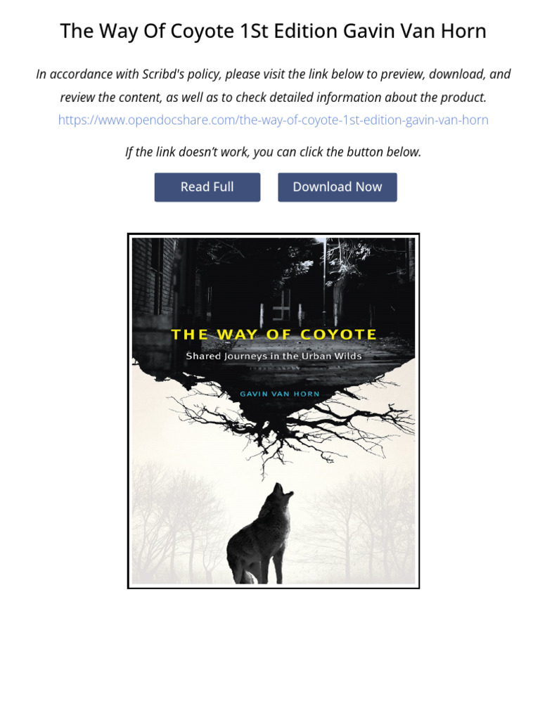 The Way of Coyote 1st Edition Gavin Van Horn | PDF