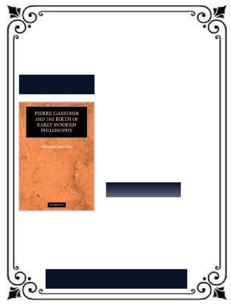 Pierre Gassendi and the Birth of Early Modern Philosophy 1st Edition ...