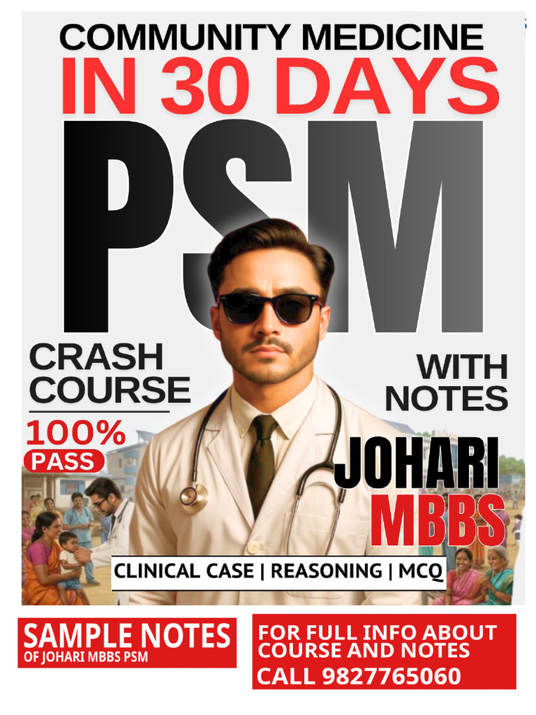 Psm 30days Notes (Sample) - Johari Mbbs | PDF | Human Development Index ...