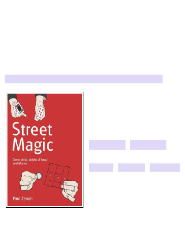 (Ebook) Street Magic: Street Tricks, Sleight of Hand and Illusion by ...