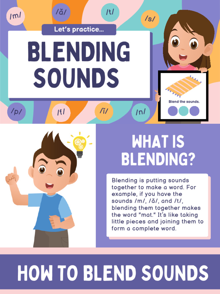Phonics Blending Sounds CVC Words Presentation | PDF