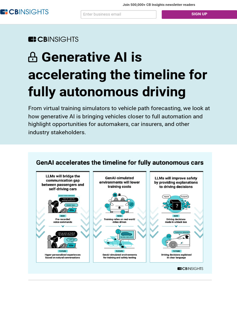 Generative AI is Accelerating the Timeline for Fully Autonomous Driving ...