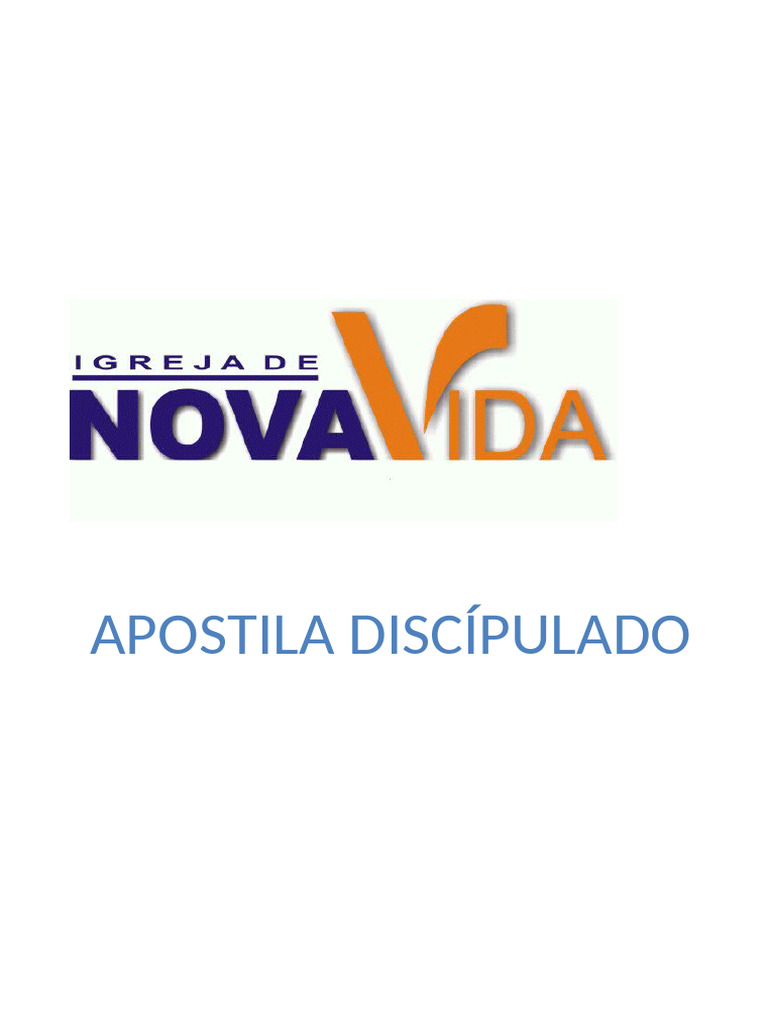 Apostila discipulado | PDF | Batismo | Salvação