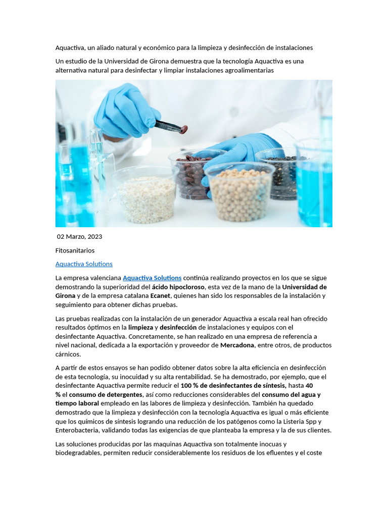 Un Aliado Natural y Económico Para La Limpieza y Desinfección de ...