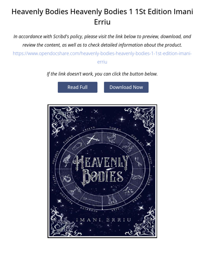 Heavenly Bodies Heavenly Bodies 1 1st Edition Imani Erriu | PDF