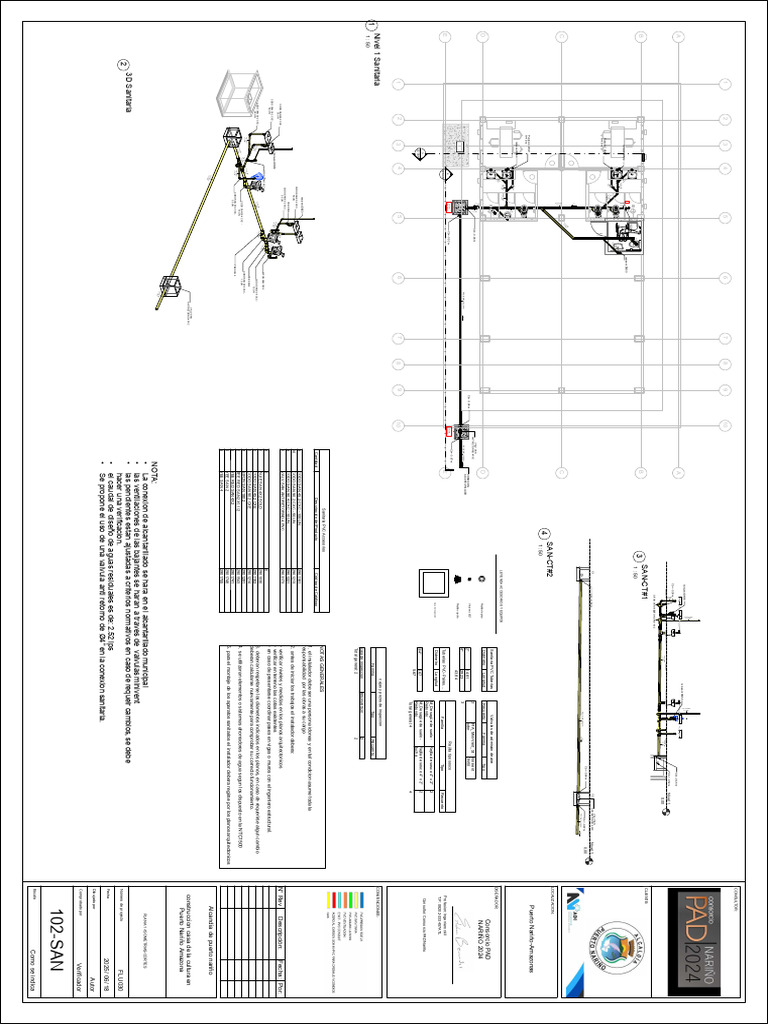 Planos de Instalación Sanitaria en PVC | PDF | Ingeniería mecánica ...
