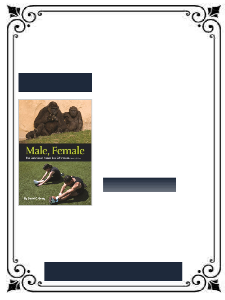 Male female the evolution of human sex differences 2nd ed Edition Geary ...