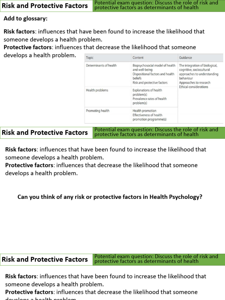 Risk and Protective Factors | PDF | Risk | Psychological Concepts