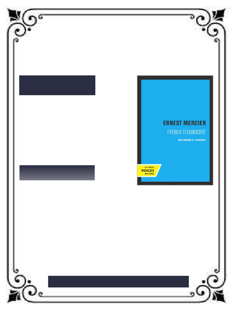 Ernest Mercier French Technocrat Richard F. Kuisel ebook entire content ...