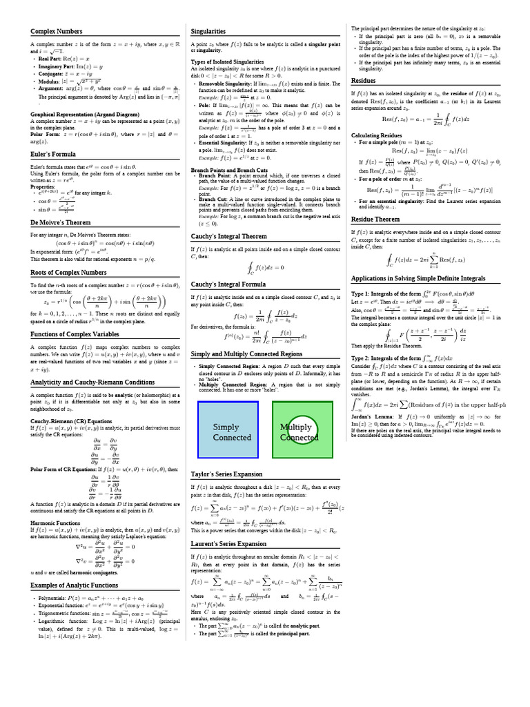 Complex Analysis | PDF | Mathematical Concepts | Functions And Mappings