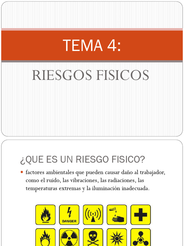Tema 4 Riesgos Fisicos (1) | PDF
