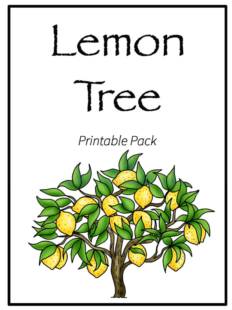 Lemon Tree Life Cycle Printable Pack A | PDF