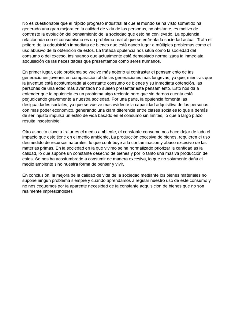 El Rápido Progreso Industrial | PDF | Sociedad | Consumo (economía)